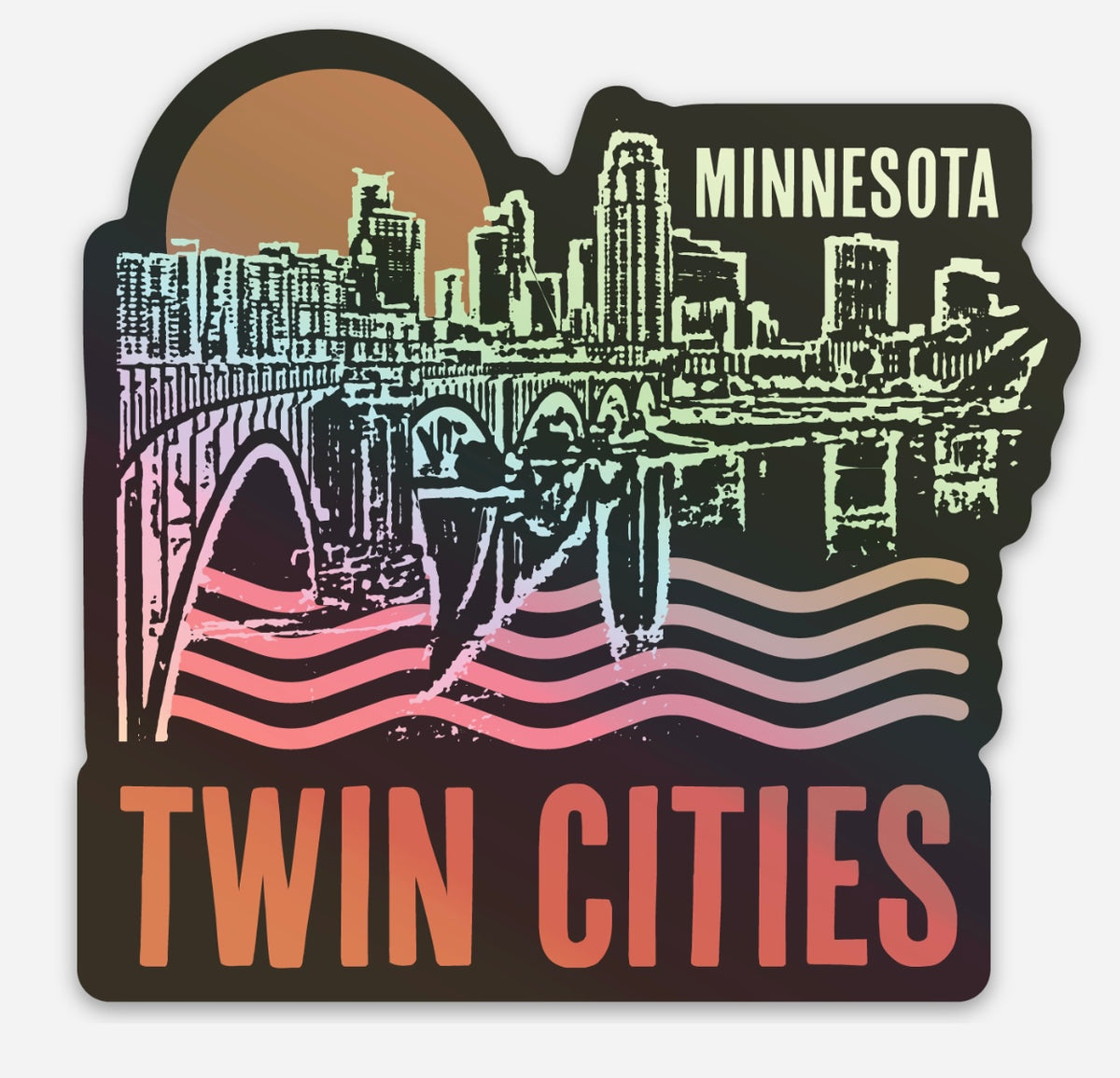 Twin Cities Holographic Sticker – Jenny in the City